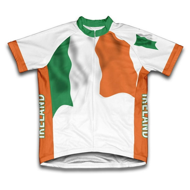 ScudoPro - Ireland Flag Short Sleeve Cycling Jersey for Men - Size XS ...
