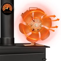 Easywave Wood Stove Fan Magnetic Pipe Heat Powered Fireplace Fan ...