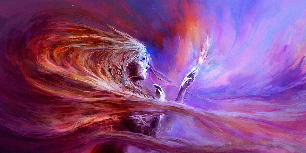 Fantasy Wind Woman - CANVAS OR PRINT WALL ART - Walmart.com