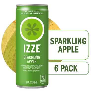 IZZE Sparkling Juice Beverage Blend Strawberry No Sugar Added 8.4 FL OZ 24 Cans - Walmart.com