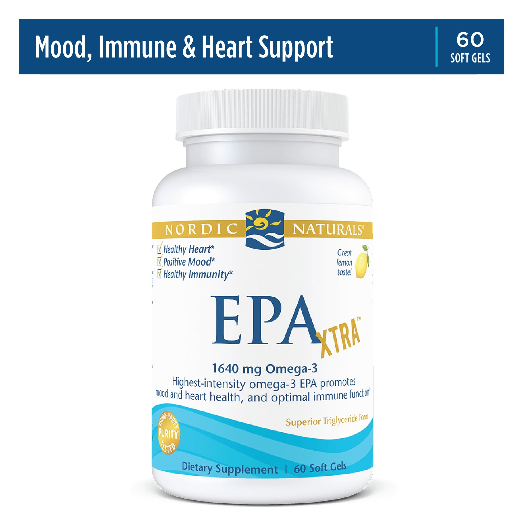 Nordic Naturals EPA Xtra Softgels, 1640 Mg High-Intensity EPA Formula ...