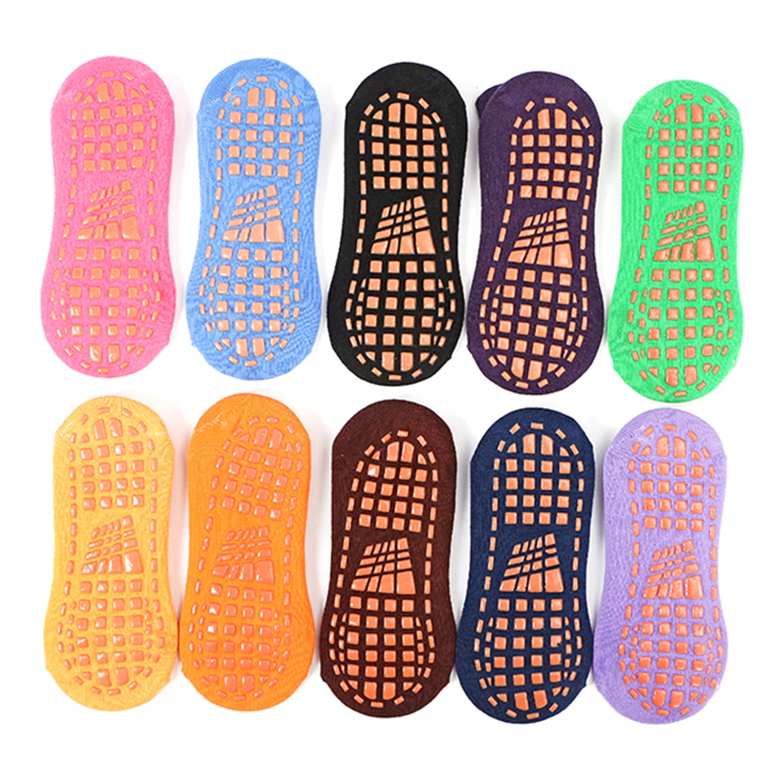 Cheers.US 2Pcs Anti-Skid Non Slip Sticky Grips Socks for Pilates ...