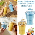 Collapsible Silicone Cup with Large 6cm Ice Ball Maker, 2-in-1 Reusable ...