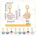 Alloy Enamel Pendant Locking Stitch Markers with Zinc Alloy Lobster ...