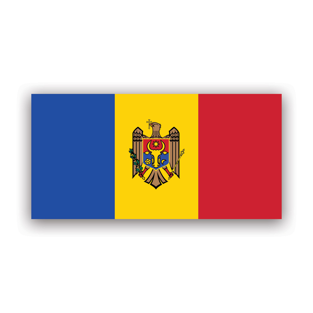 Moldovan Flag Sticker Decal - Self Adhesive Vinyl - Weatherproof - Made ...