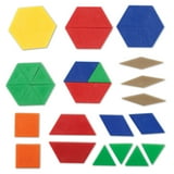 Learning Resources Plastic Pattern Blocks, Math Games for Kindergarten ...