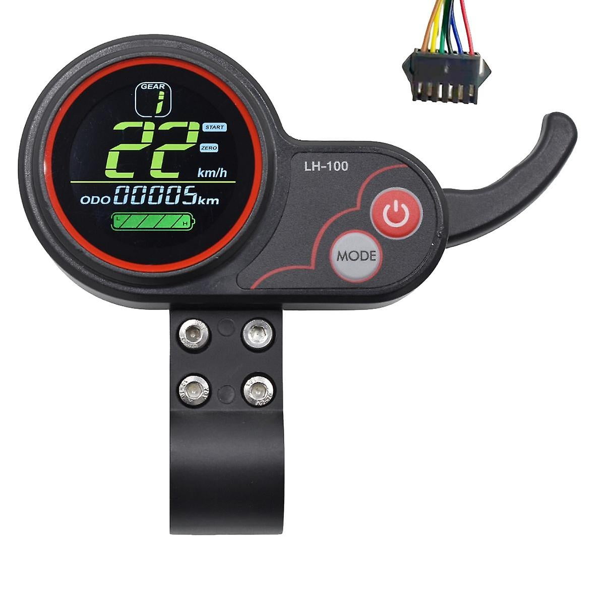 Lh100 Lcd Display Dashboard 24v-60v Throttle Meter For Electric Scooter ...