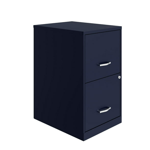 Space Solutions 18 inch 2 Drawer Metal File Cabinet, Navy - Walmart.ca