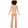 70s Authentic Chic Costume Adult Orange Disco Jumpsuit - Walmart.com