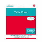 Rectangular 54" x 108" Red Plastic Table Cover, by Way To Celebrate ...