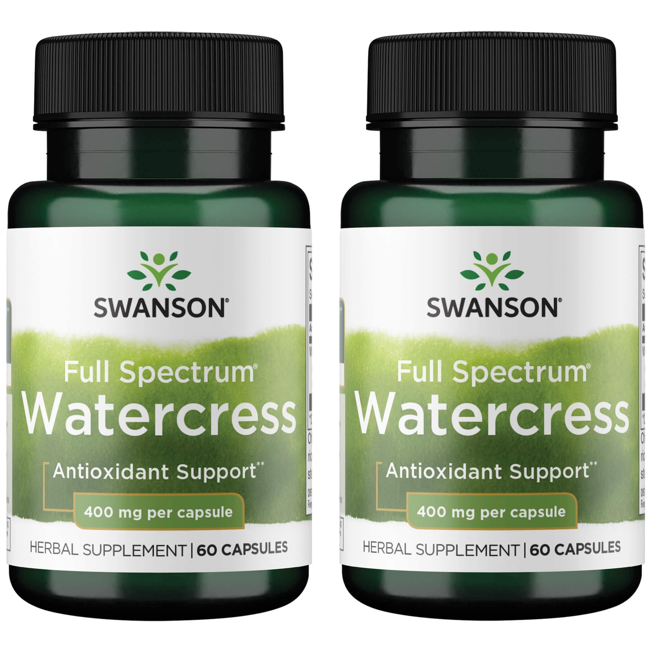 Swanson Full Spectrum Watercress 400 mg 60 Caps 2 Pack - Walmart.com