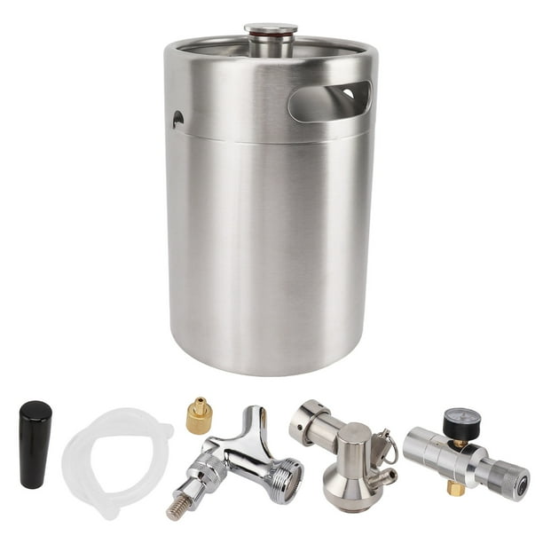 Pressurized Mini Beer Keg, 5L Mini Beer Barrel With 60psi Gauge For Bar ...