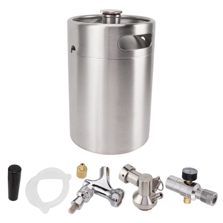 Pressurized Mini Beer Keg, 5L Mini Beer Barrel With 60psi Gauge For Bar ...