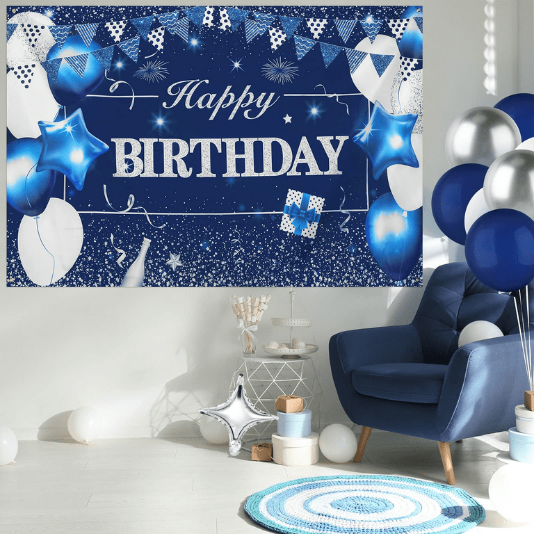 Blue Birthday Backdrop