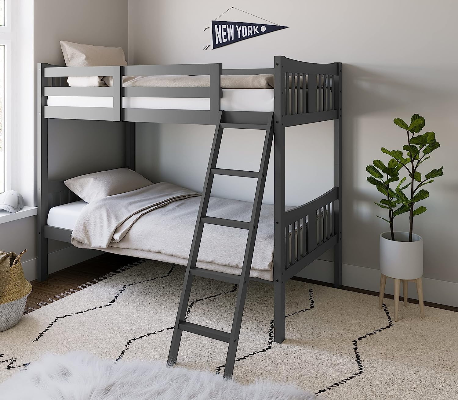 Storkcraft Caribou Solid Hardwood Twin Bunk Bed White 09720-121 Best ...