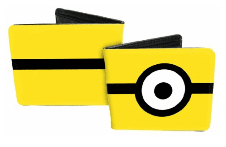 Despicable Me - Minion Yellow & Black Eye Design Bi-Fold Wallet ...