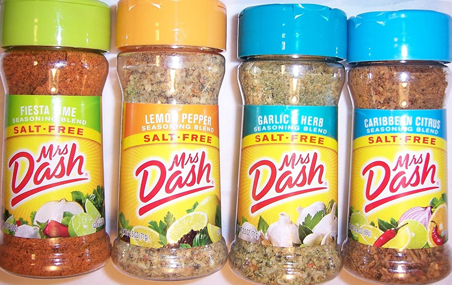 Mrs. Dash Seasoning Blends, 4 Flavor Caribbean Citrus, Garlic & Herb ...