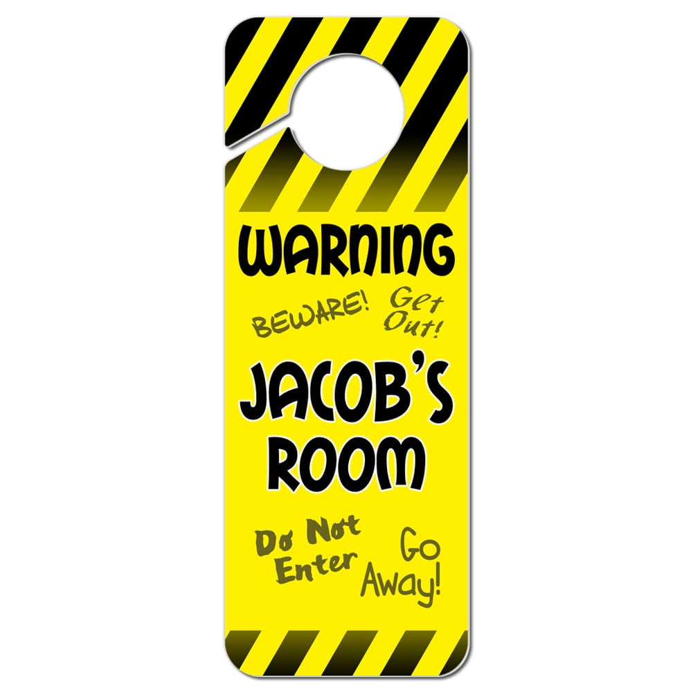 Jacob Male Name Do Not Disturb Plastic Door Knob Hanger Warning Room ...