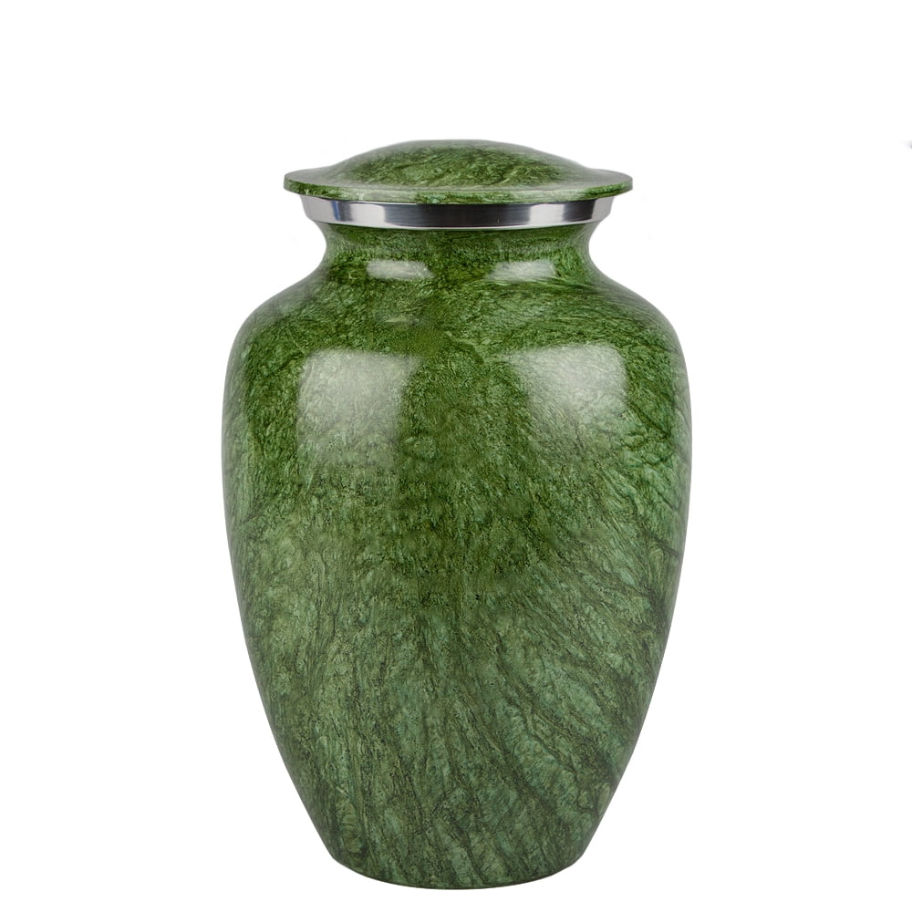 Perfect Memorials Large Brushed Green Cremation Urn - Walmart.com
