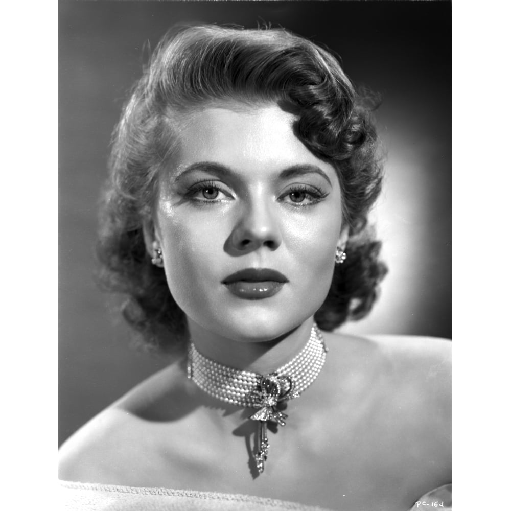 Peggy Castle with Necklace in Black and White Close Up Portrait Photo ...