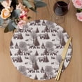 Brown Bear Round Placemats Set of 8 Hunting Bear Forest Wildlife ...