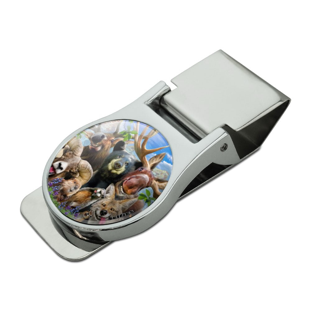 Rocky Mountain Animals Selfie Bear Moose Elk Ram Beaver Fox Satin ...