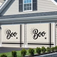 BOO Halloween Garage Door Cover Banner 6 x 13 FT, Striped Horror Spi ...