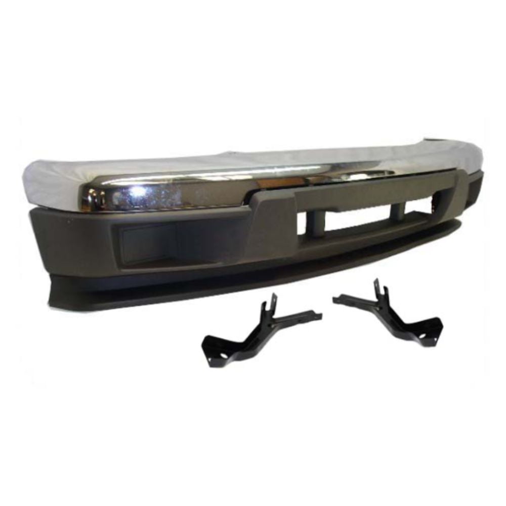 Bundle For Chevy GMC Front Bumper Chrome Bar Lower Valance Bracket W/O ...