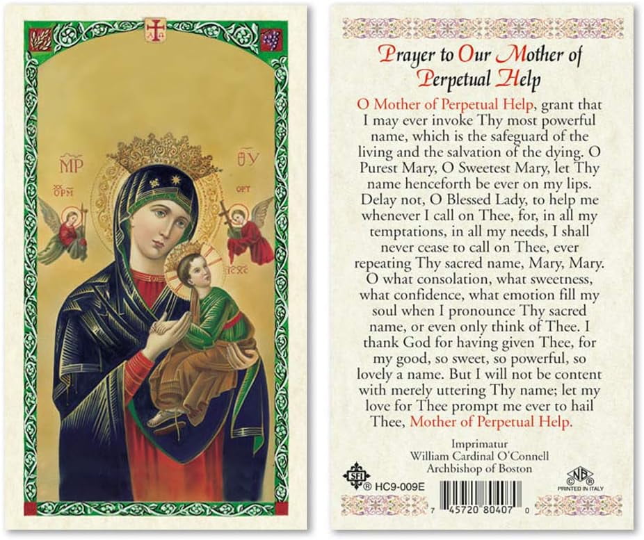 Prayer to Our Mother of Perpetual Help Laminated Prayer Cards- Pack of ...