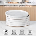 Ceramic Dinner Plates Set of 6, 10.25 Inch Stoneware Plates for Kitchen ...