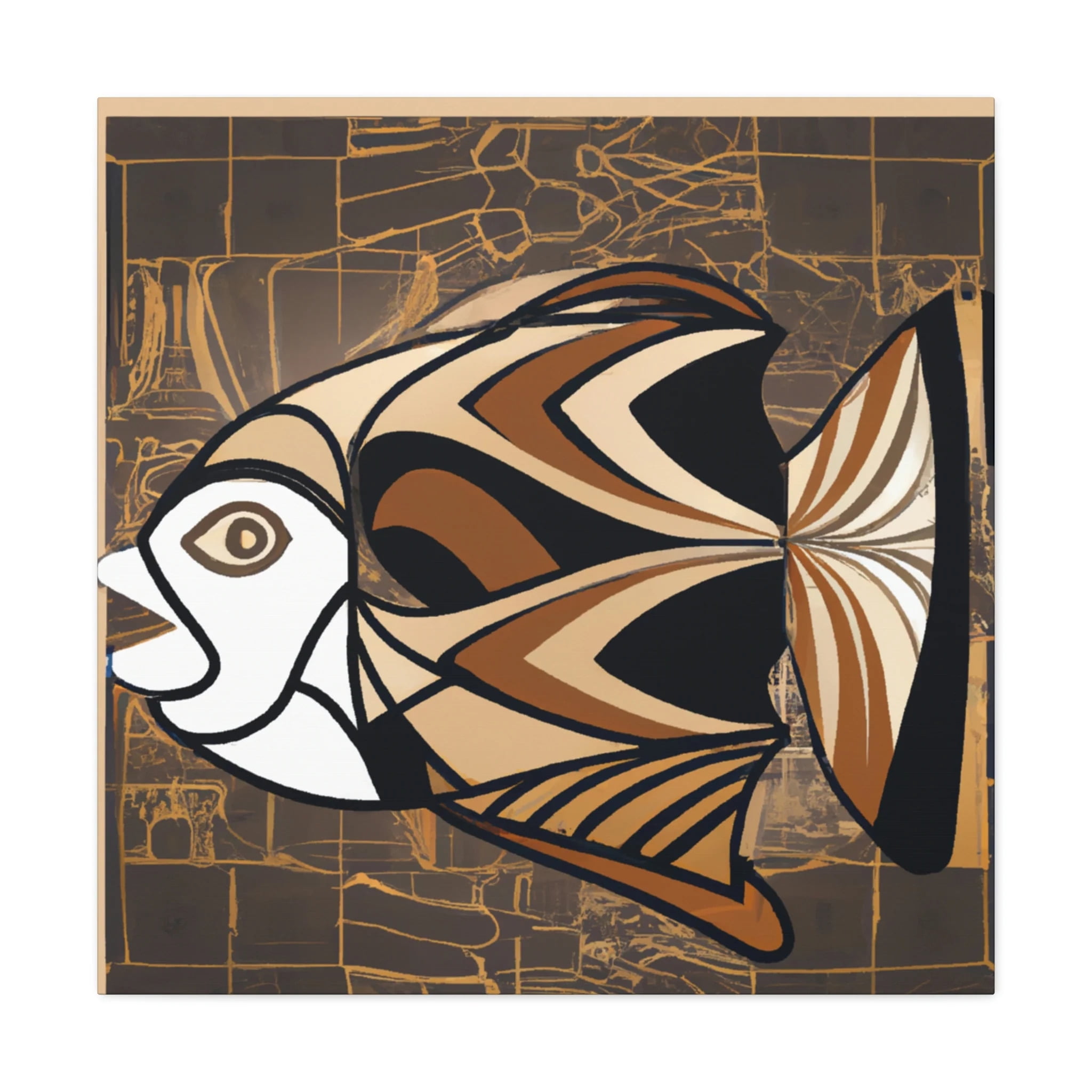 Fish in Art Deco - Canvas - Walmart.com