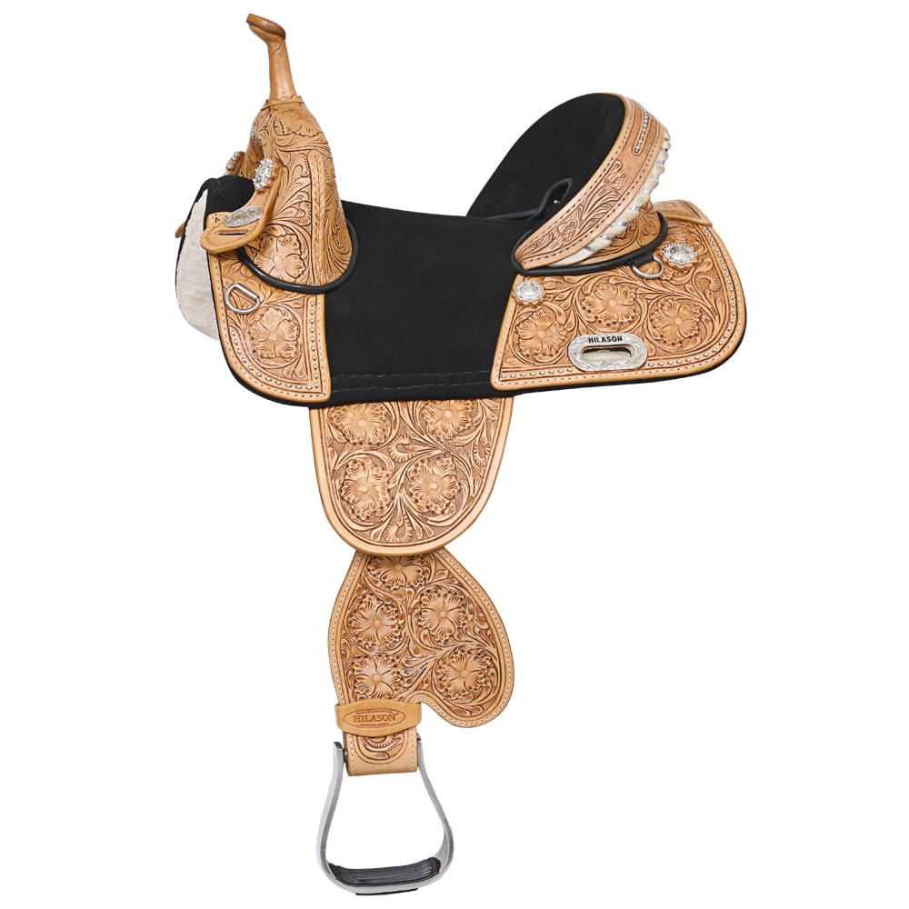 55CH 13 In Child Treeless Horse Saddle Western American Leather Barrel ...