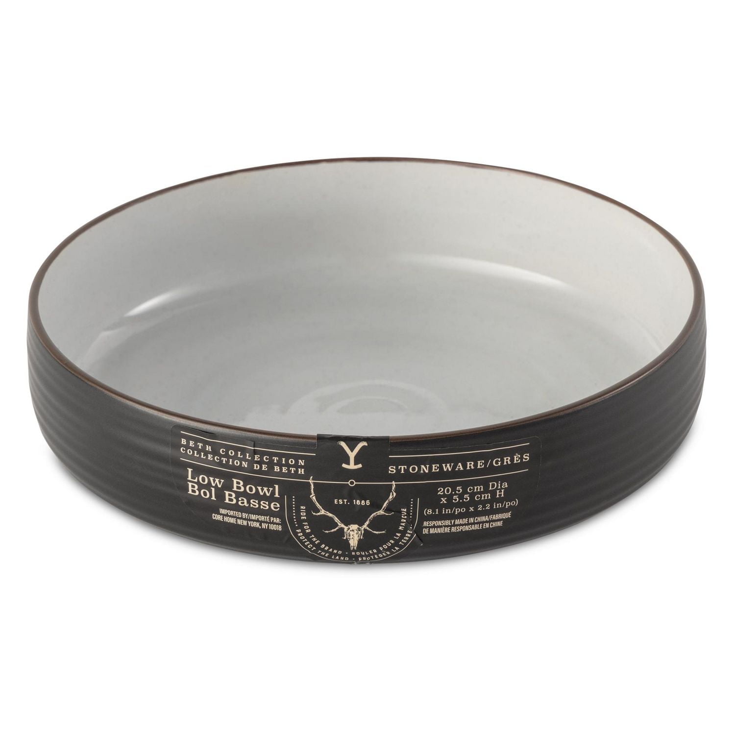 Click here for Yellowstone Stoneware Low Bowl  Beth Collection prices
