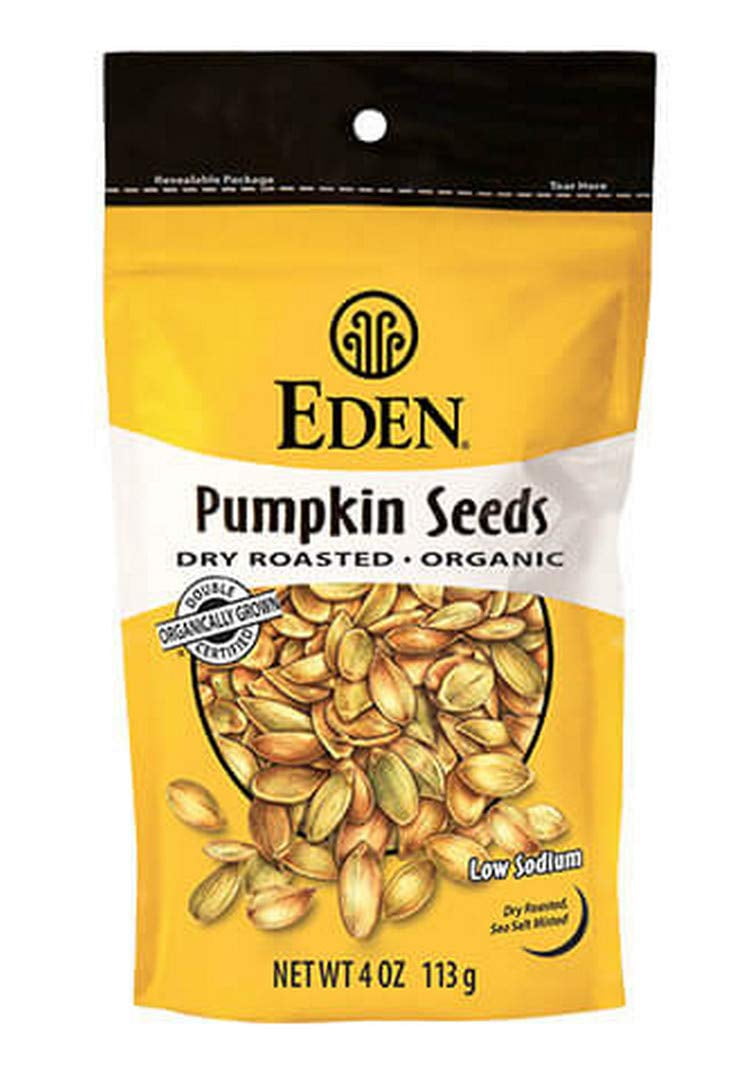 Eden Organic Pumpkin Seeds, Dry Roasted, 4 Ounce (Pack - 5) - Walmart.com
