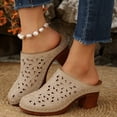 Bibifish Womens Heel Slide Elegant Sturdy Chic Breathable Open Toe Slip ...