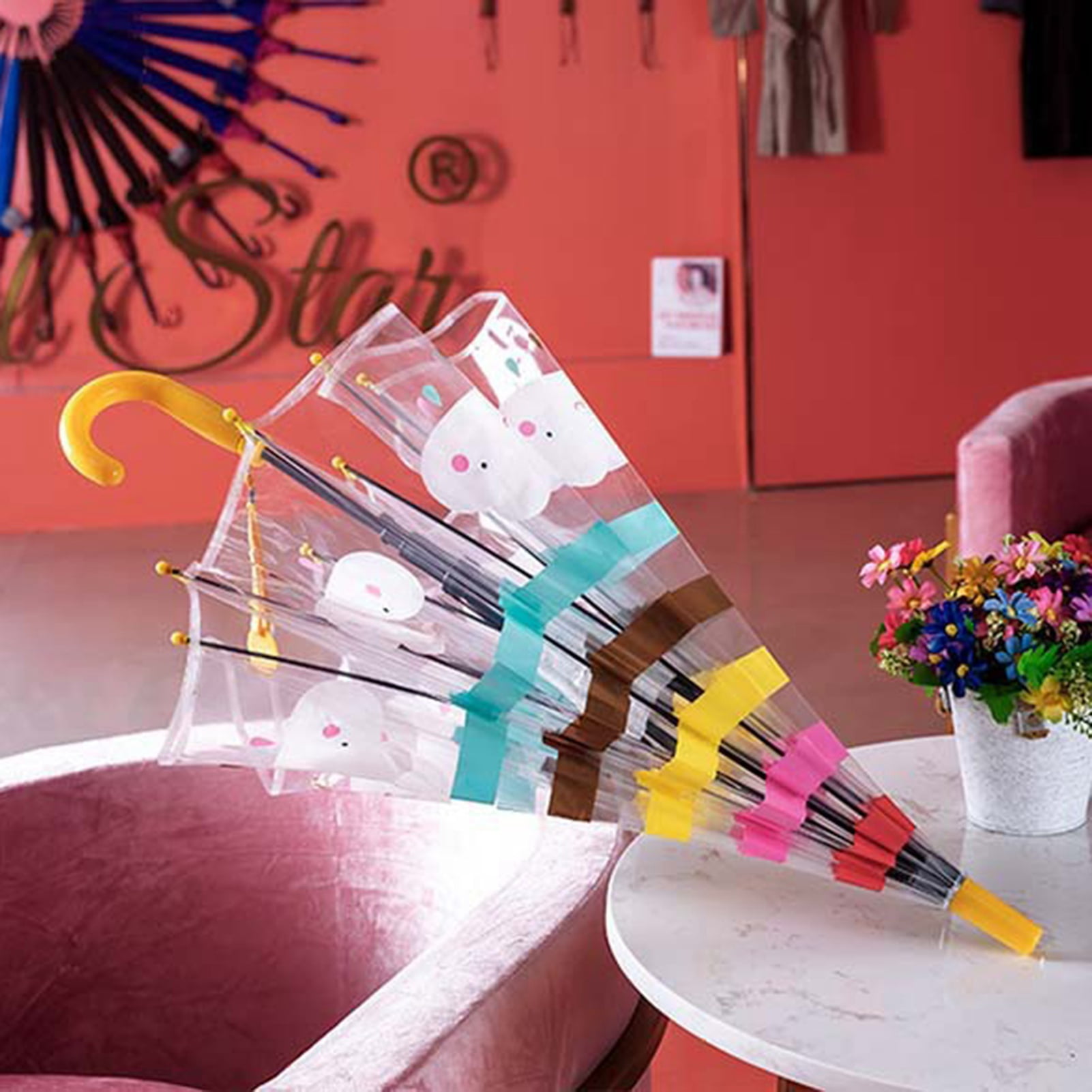 Click here for Estink Children Transparent Umbrella Cartoon Cute... prices