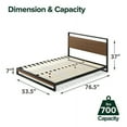 Zinus Suzanne 37" Metal and Wood Platform Bed with Headboard, Adult ...