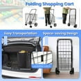 Topbuy Compact Foldable Shopping Cart with Oxford Liner, Universal ...