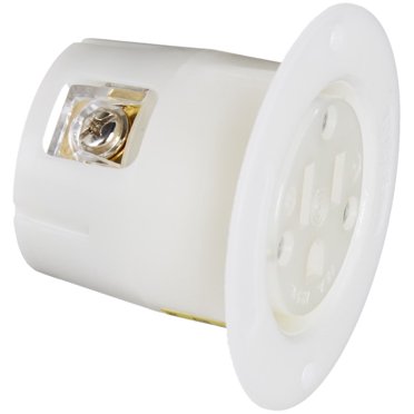 Hubbell Insulgrip Twist-Lock Generator Flanged Inlet, 3 Pole 4 Wire, 30 ...