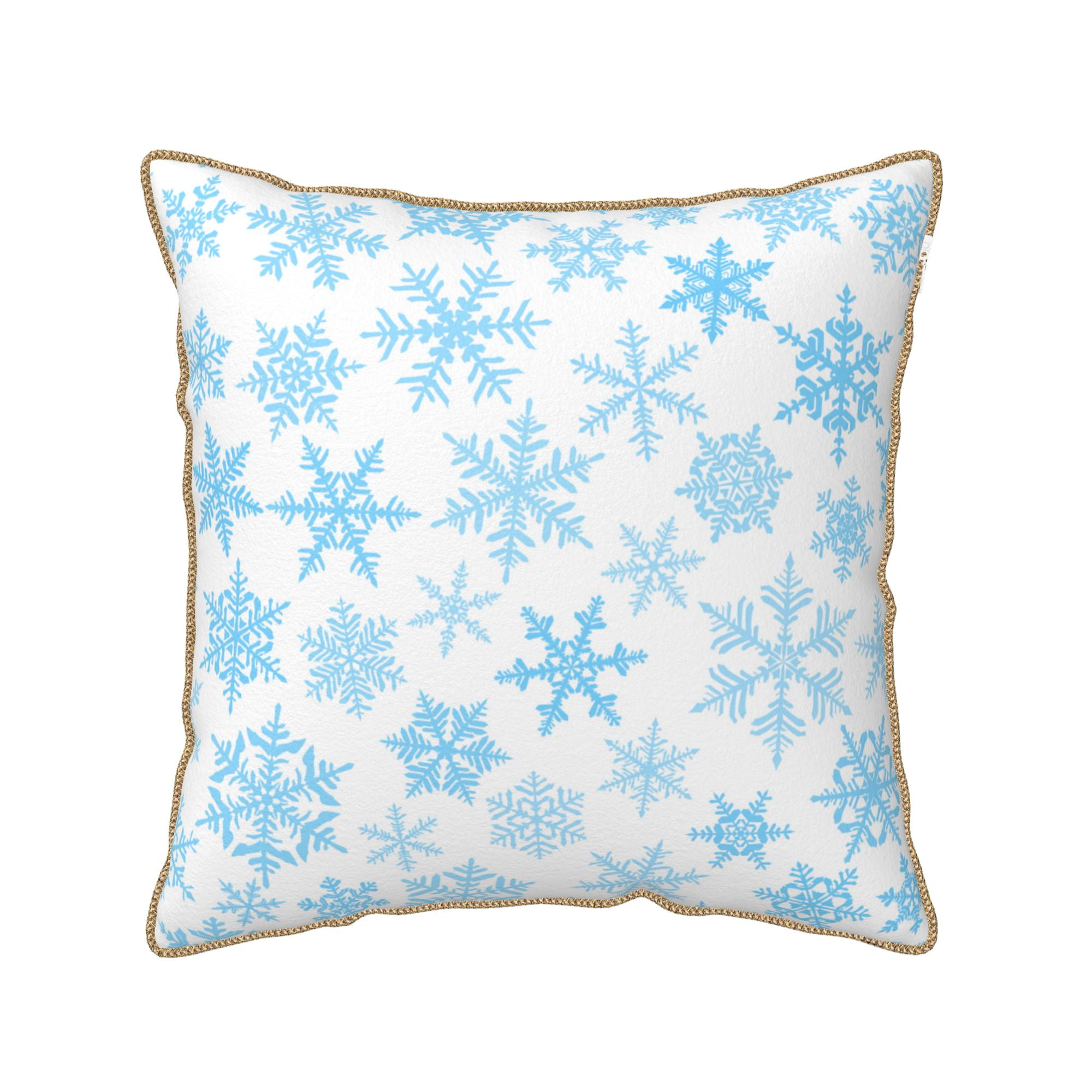 ZNDUO Blue Cartoon Snowflake Throw Pillows, Throw Pillows for Couch ...