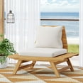 Outdoor Single Acacia Wood Club Chair, Leisure Relax Seat for Patio ...