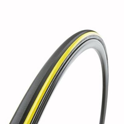 Vittoria Corsa EVO CX III 320 TPI Tubular Road Bicycle Tire (black/yellow/black - 28in x 23 ...