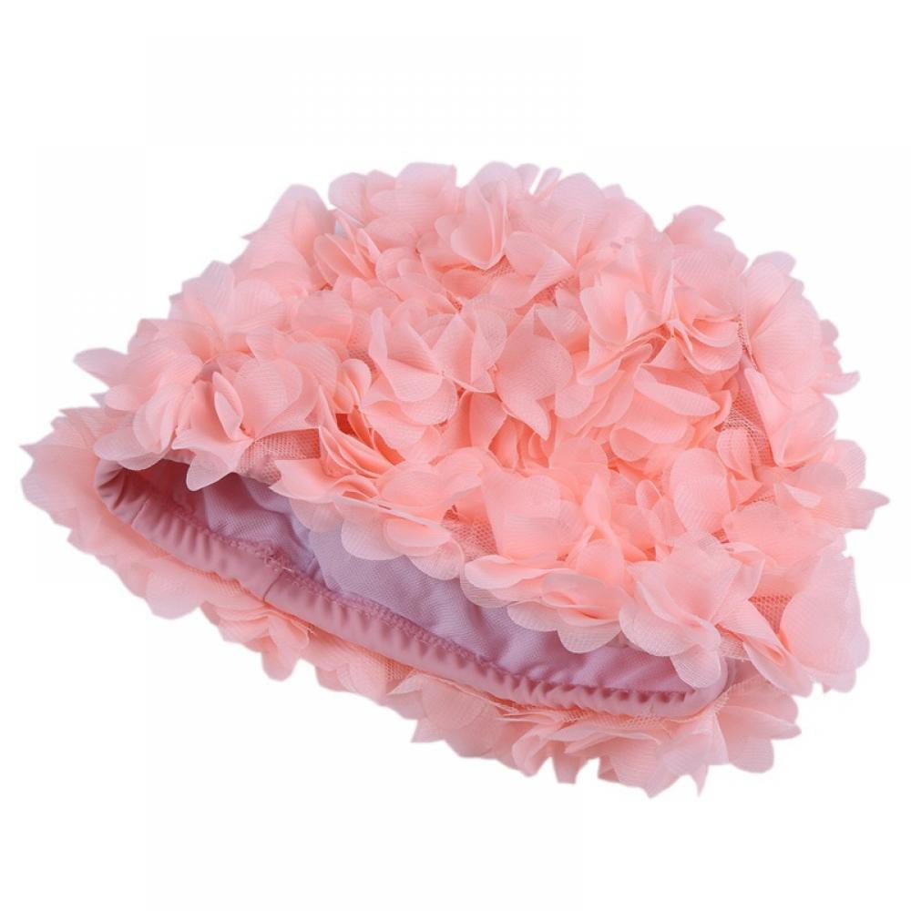 GOODLY Flower Swim Cap,Long Hair Swimming Cap Women Adult Kids Retro ...