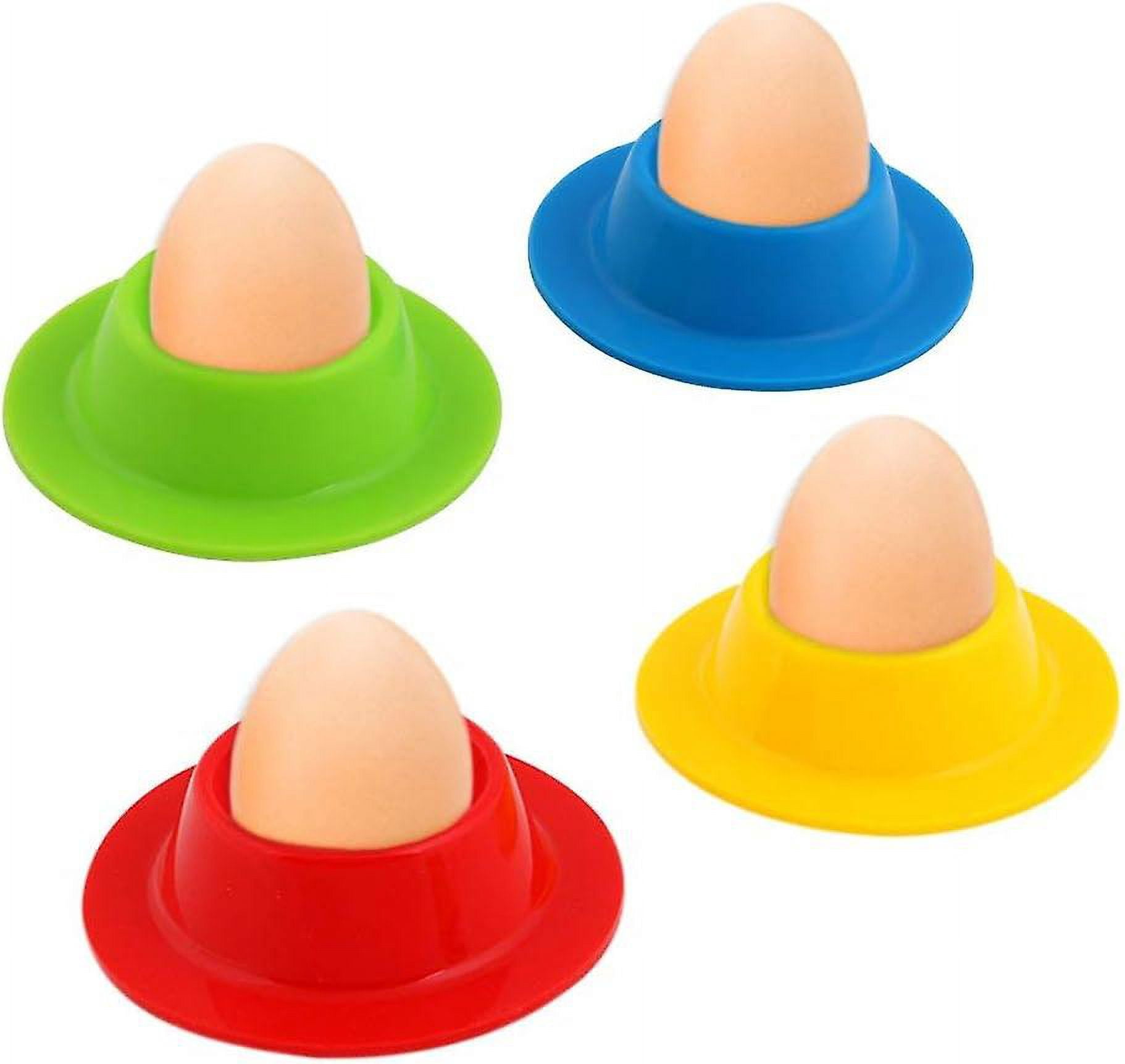 Colorful Silicone Egg Cups, Set of 4 Colored Silicone Egg Cups ...