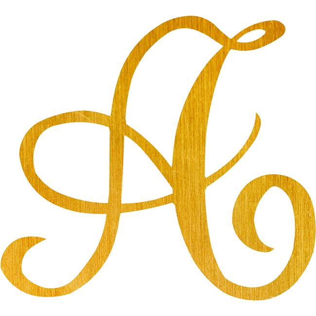 Foreman Metal Works SCRIPTINITIAL-30-A-GOLD Script Initial A Design 14 ...