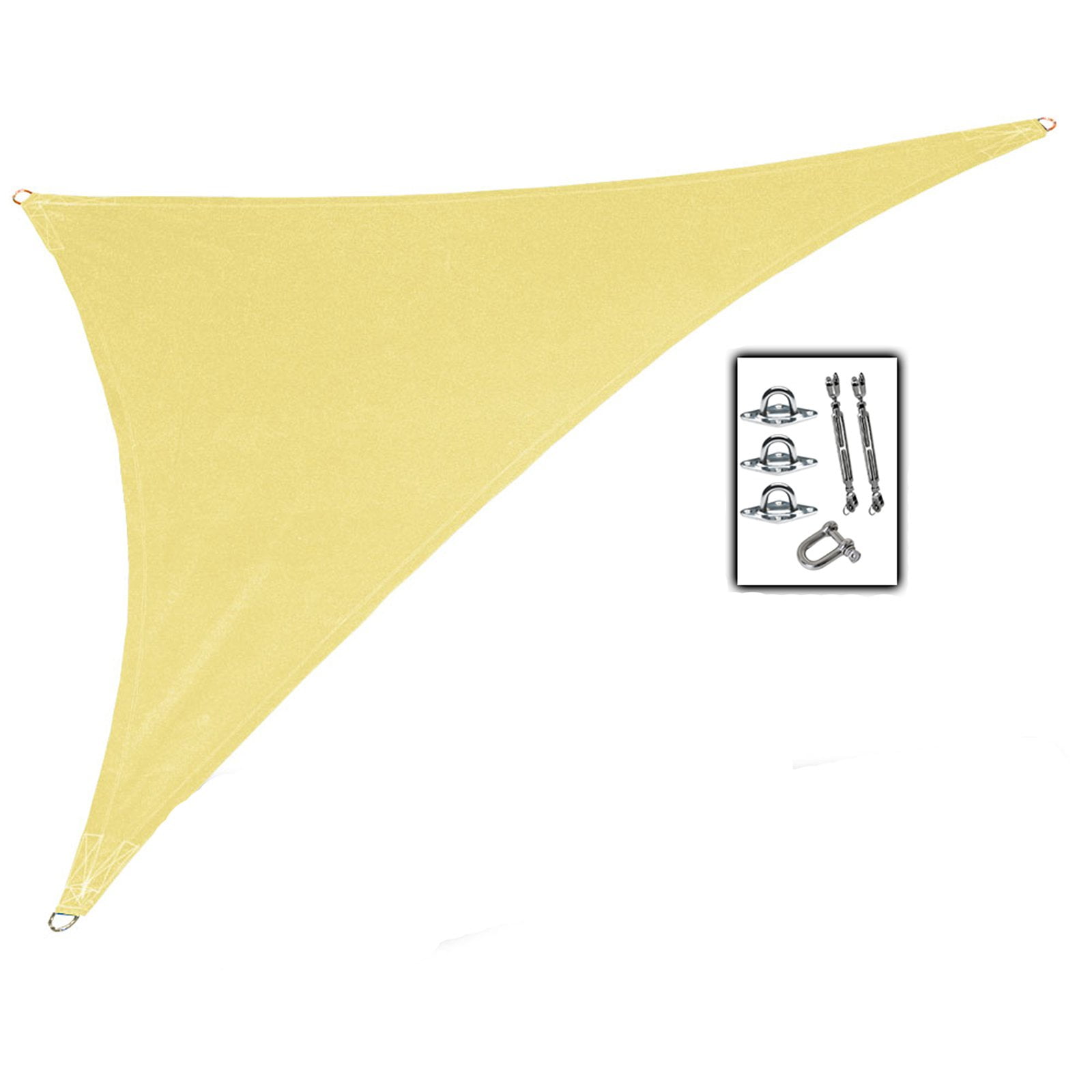 Coolaroo Ultra Right Triangle Shade Sail Kit - 15L x 19W x 24H ft ...