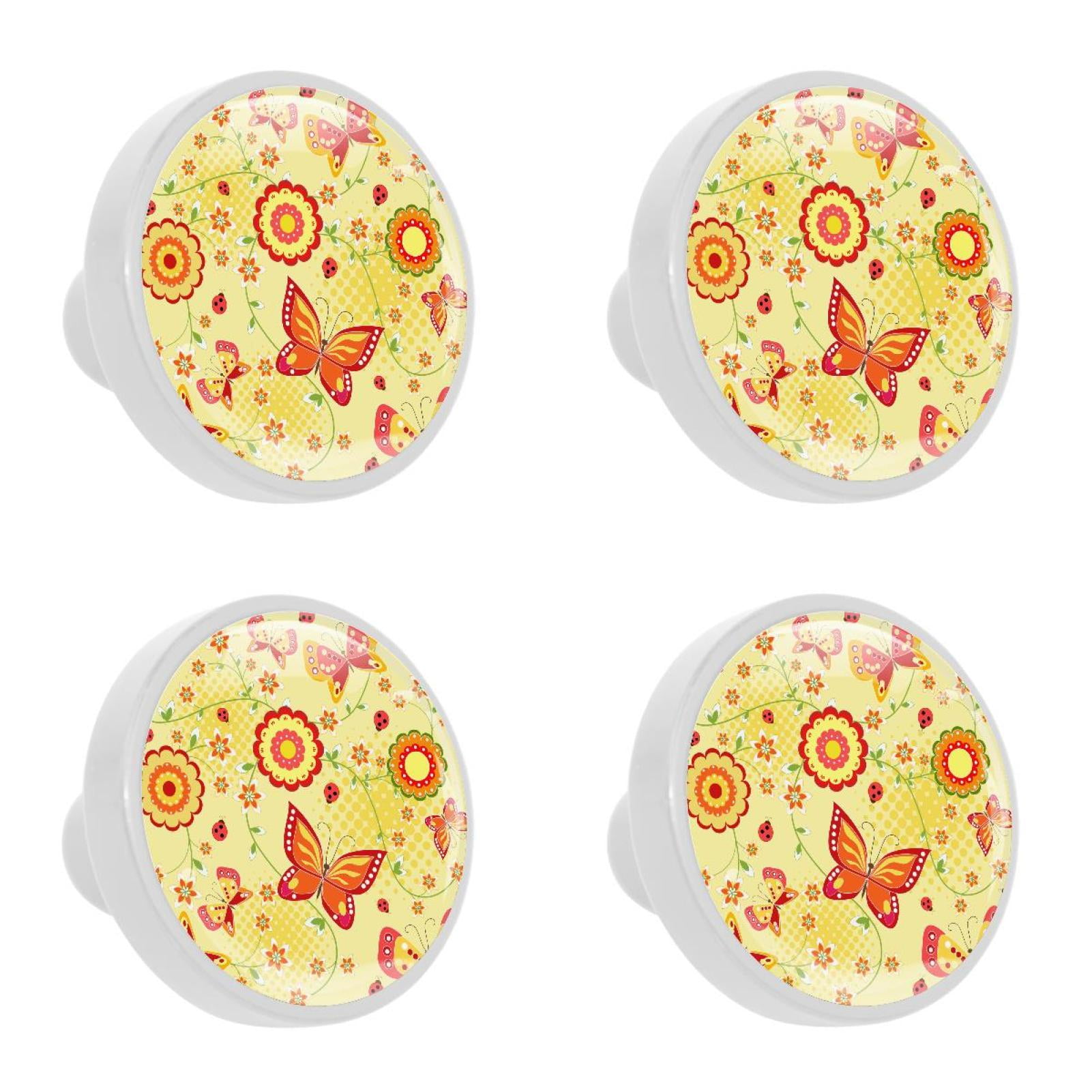 4 Pcs Butterfly Knobs for Kitchen Cabinet Cupboard Dresser Bookcase ...