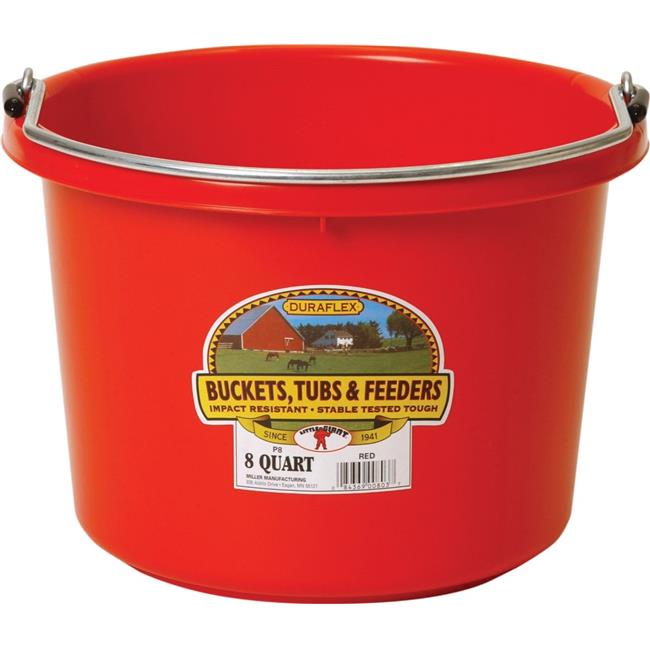 TopDawg 29198 8 qt. Little Giant Plastic Bucket, Red - Walmart.com ...