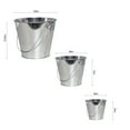 Travelwant Galvanized Metal Buckets with Handle Mini Round Flower Pot ...