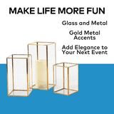 Fun Express Bulk Gold Geometric Square Candle Holders 12 Pieces ...